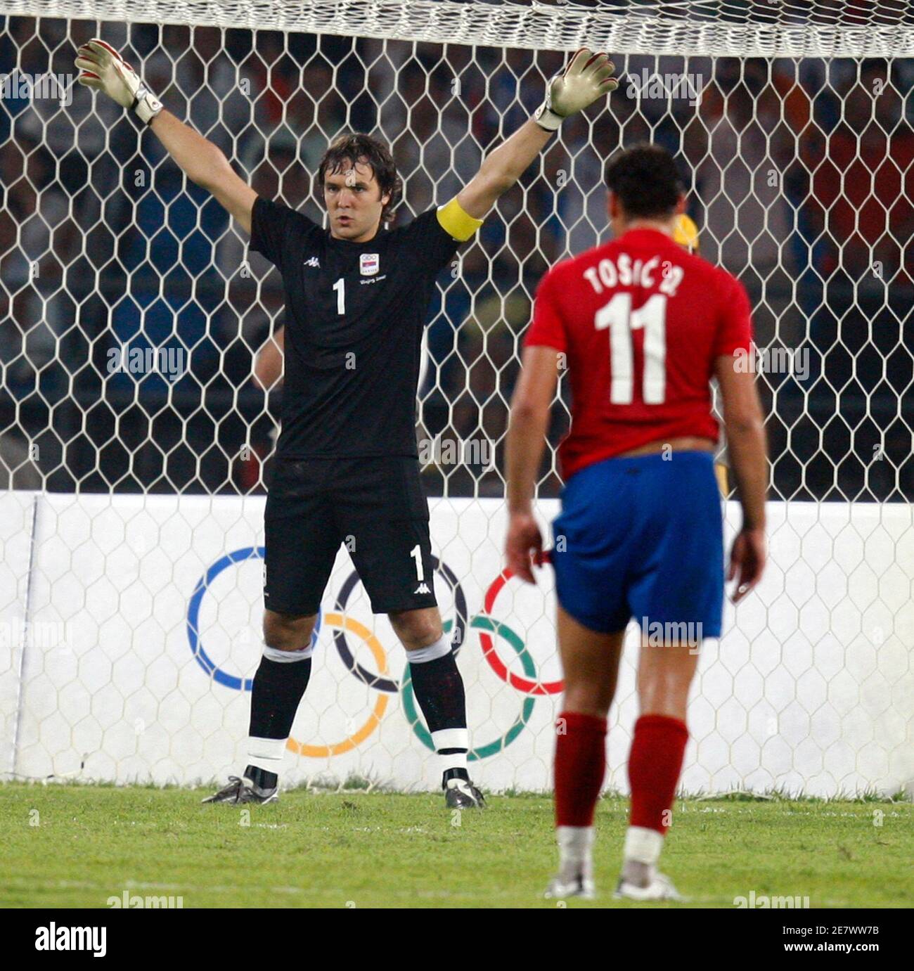 Serbia goalkeeper vladimir stojkovic hi-res stock photography and ...