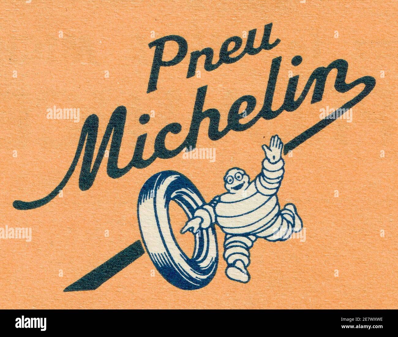 Bibendum, Michelin Tyres company logo, Michelin Maps, France, 40ies ...