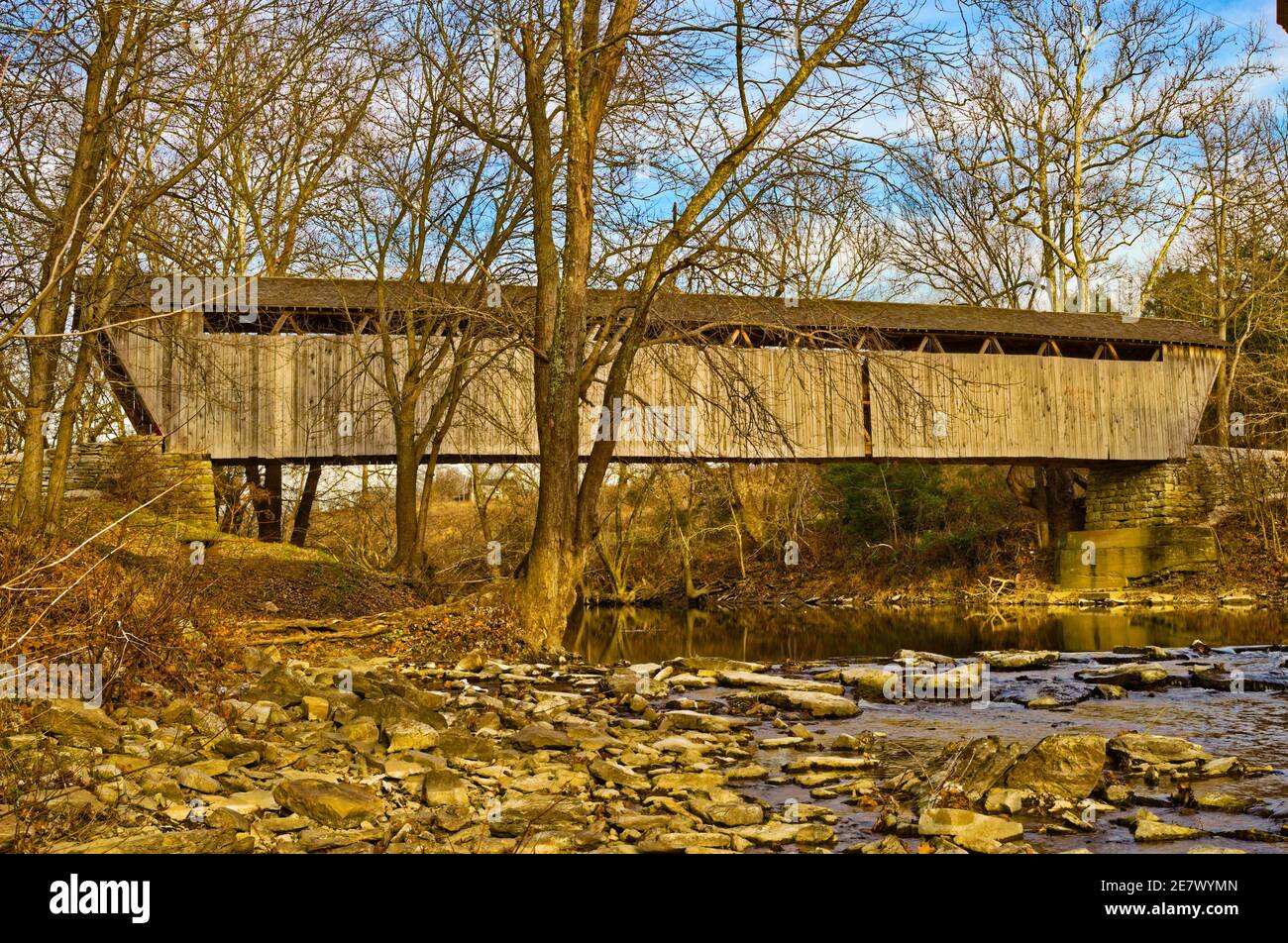Switzer Covered Bridge in Franklin County Kentucky Stock Photo - Alamy
