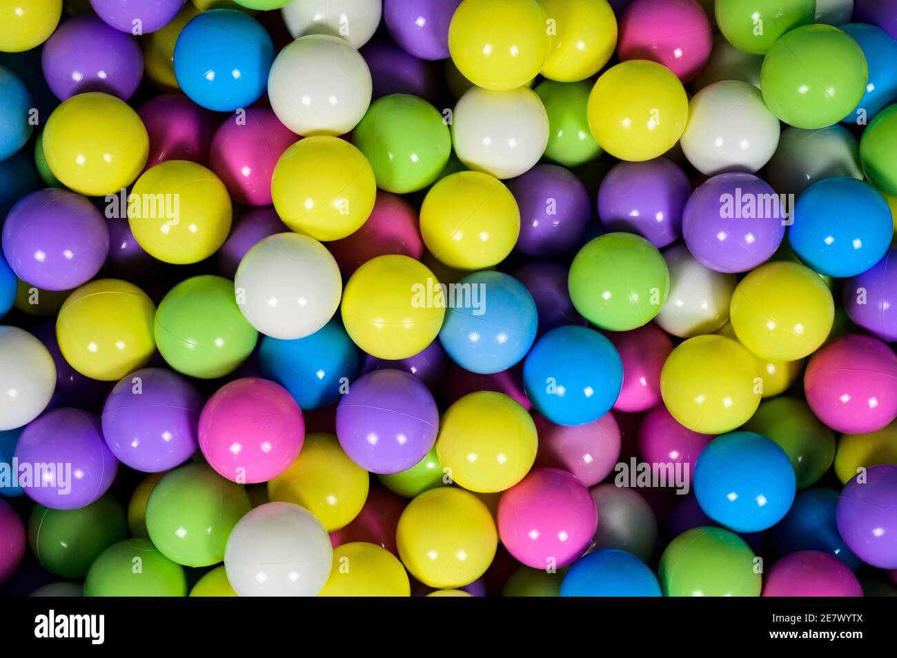 Top view of colorful dry pool balls one on another Stock Photo - Alamy