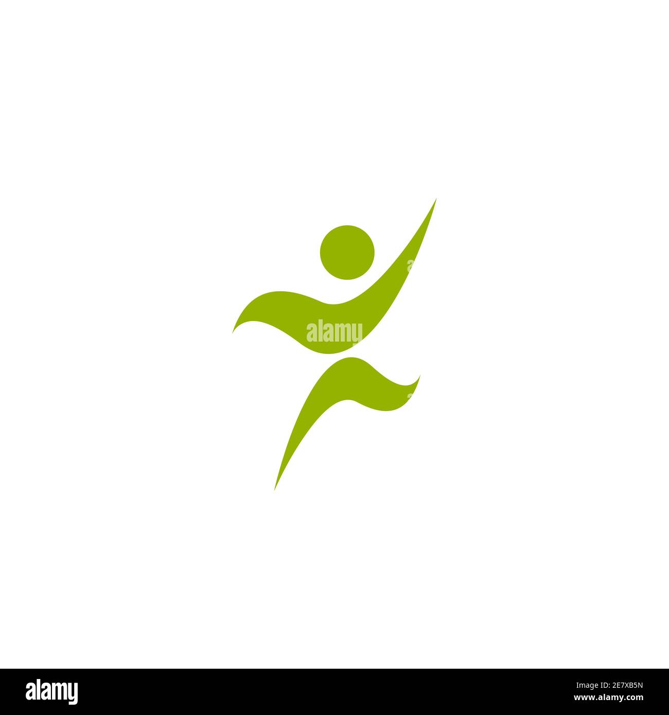 Beautiful green health care man human icon vector logo design Stock ...
