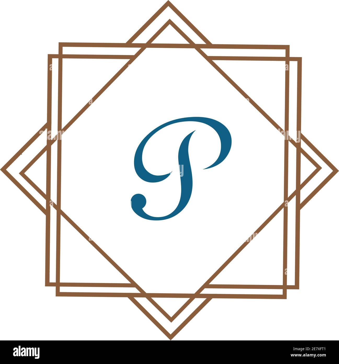 Initial letter p monogram vector vectors hi-res stock photography and ...
