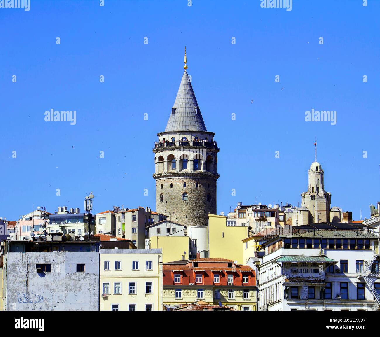 Istanbul cityscape in Turkey with Galata Tower Stock Photo - Alamy