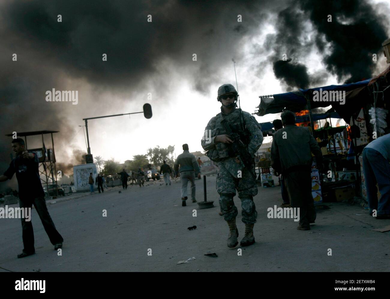 Bomb explosion soldier hi-res stock photography and images - Alamy