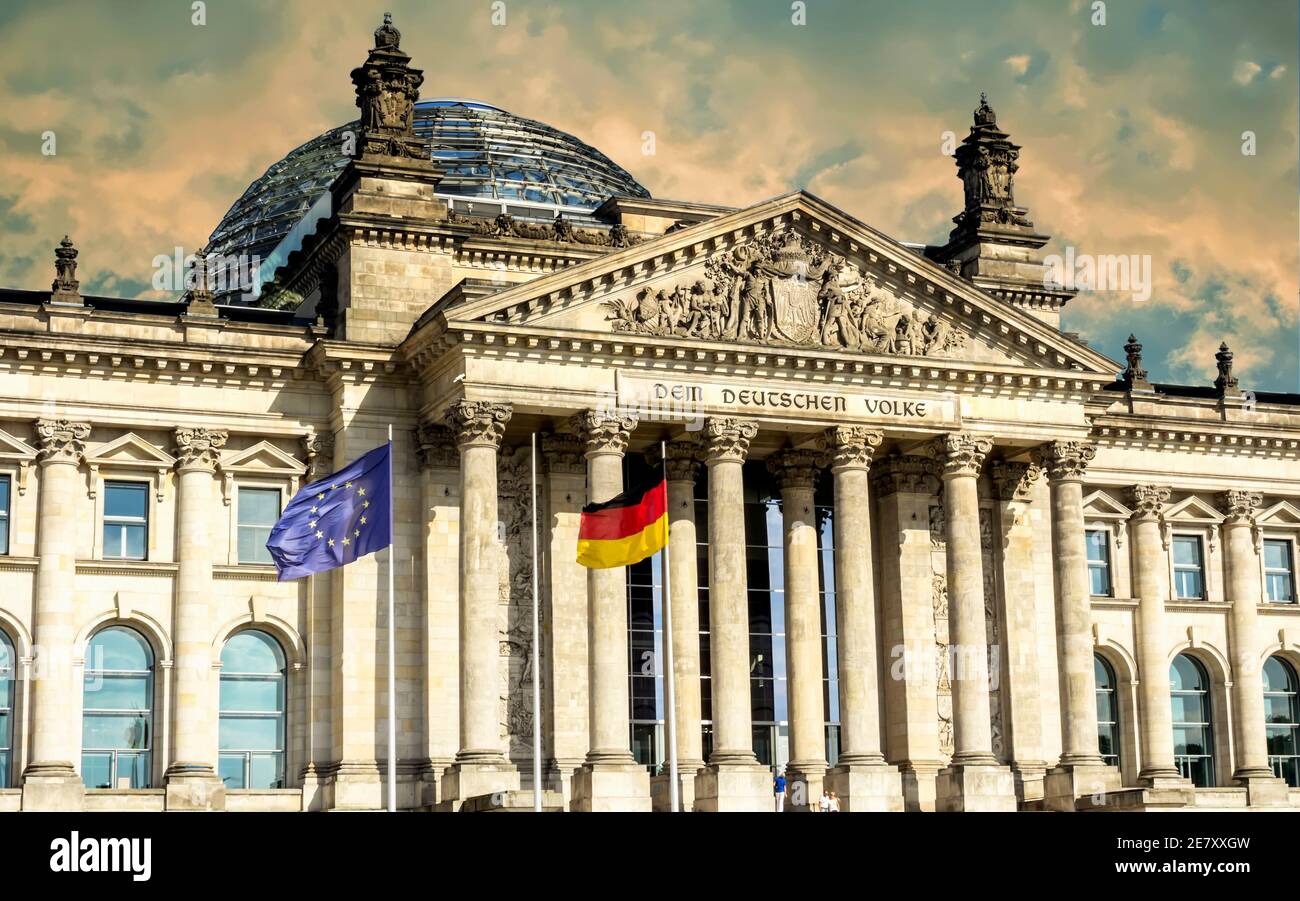 The Reichstag building in Berlin: German parliament Stock Photo - Alamy