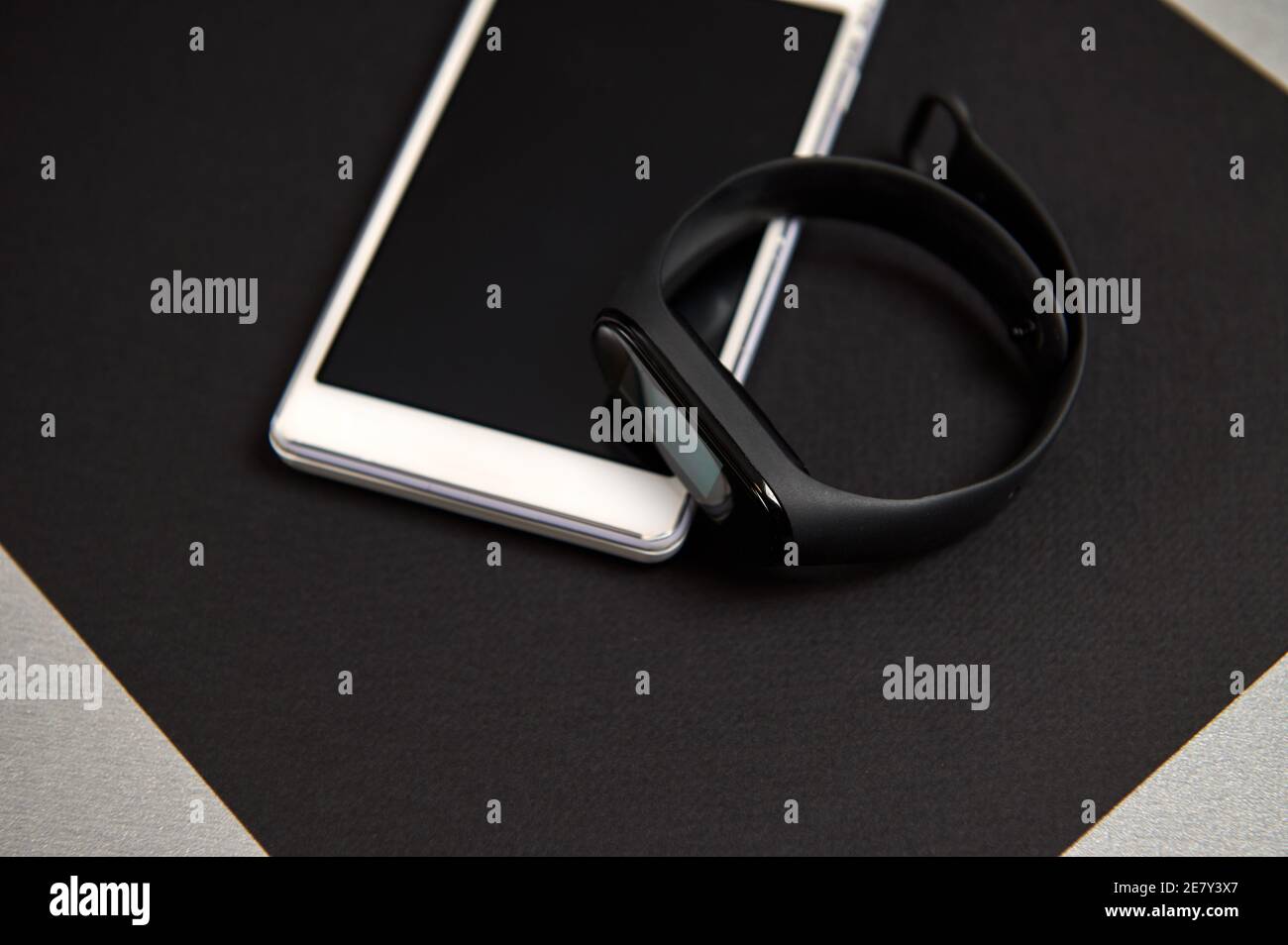 Digital technology. Innovative implementation in business. Black and ...