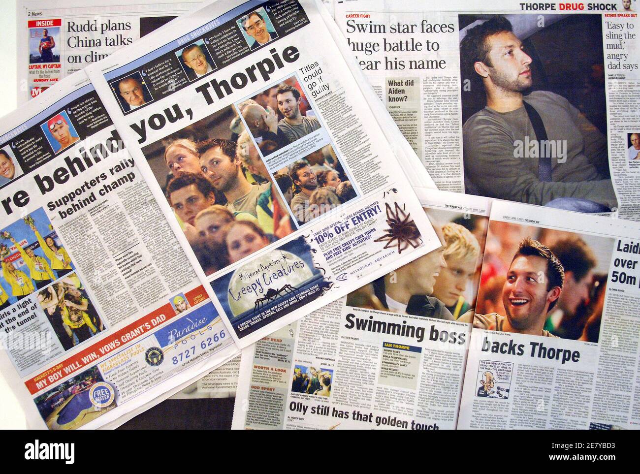 Australian newspaper talk about Thorpe affair during the 12th FINA ...