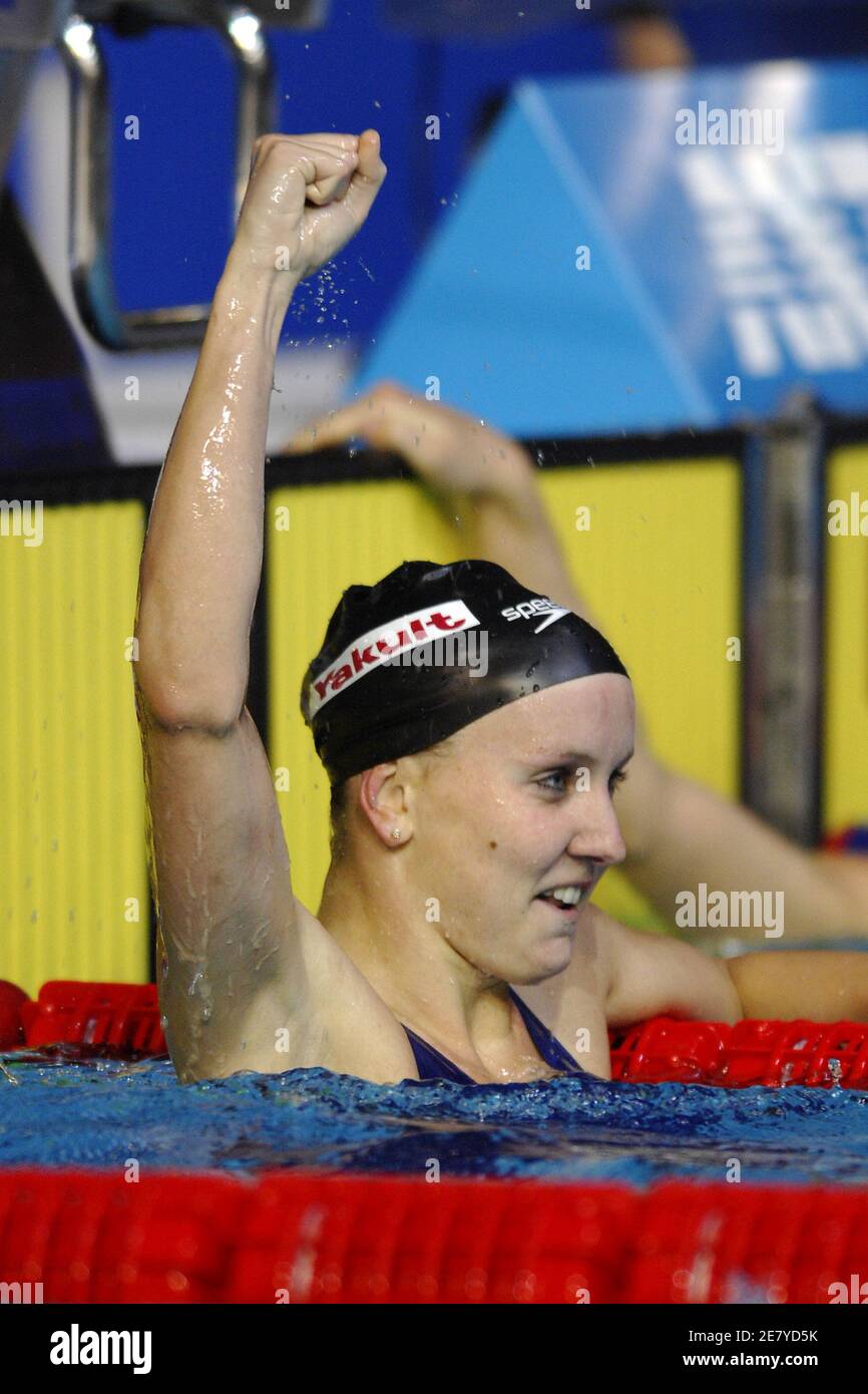 USA's Jessica Hardy gold medal on women's 50 meters backstroke during ...