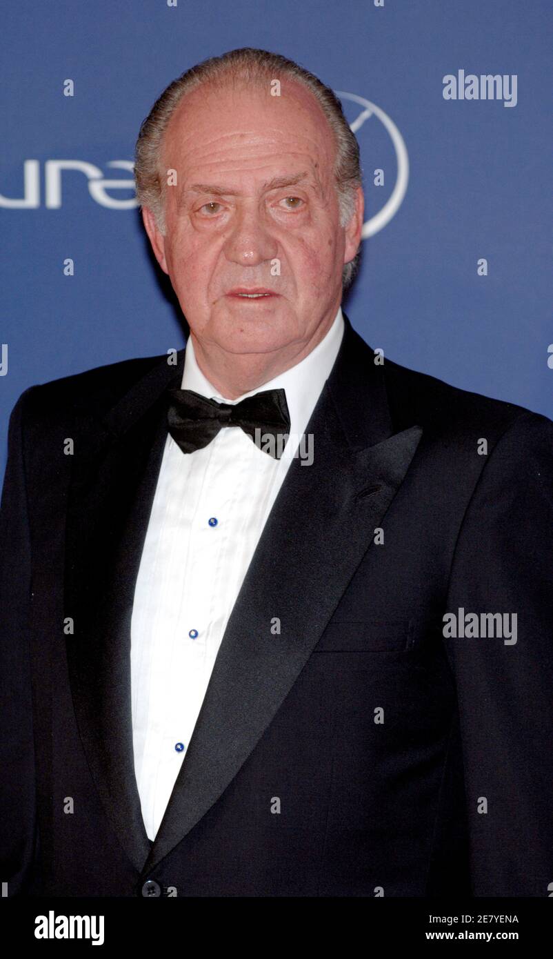 HRH King Juan Carlos of Spain arrives to the '2007 Laureus World Sports ...