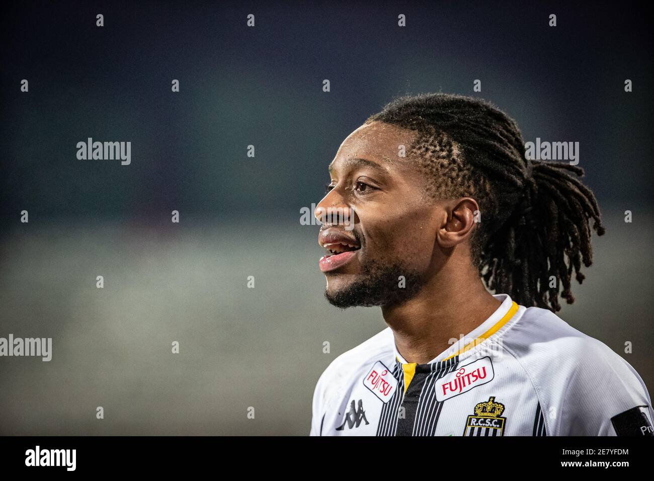 Charleroi's Joris Kayembe pictured during a soccer match between KV ...