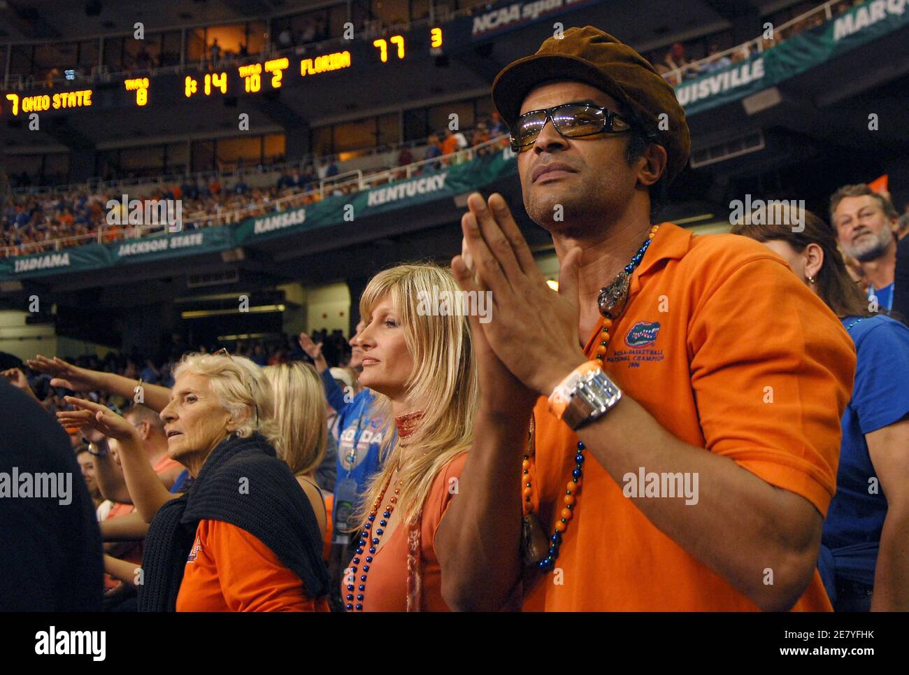 Yannick Noah, his wife Isabelle Camus and his mother Marie-Claire ...