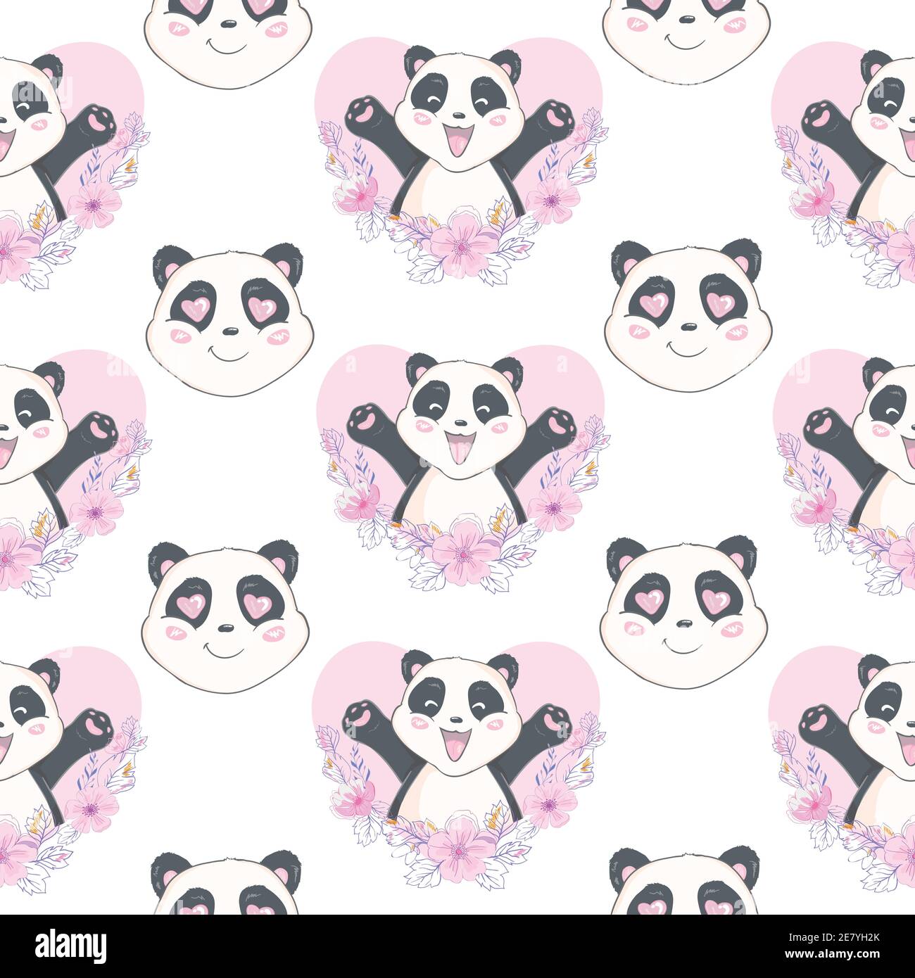 Panda head pattern hi-res stock photography and images - Alamy