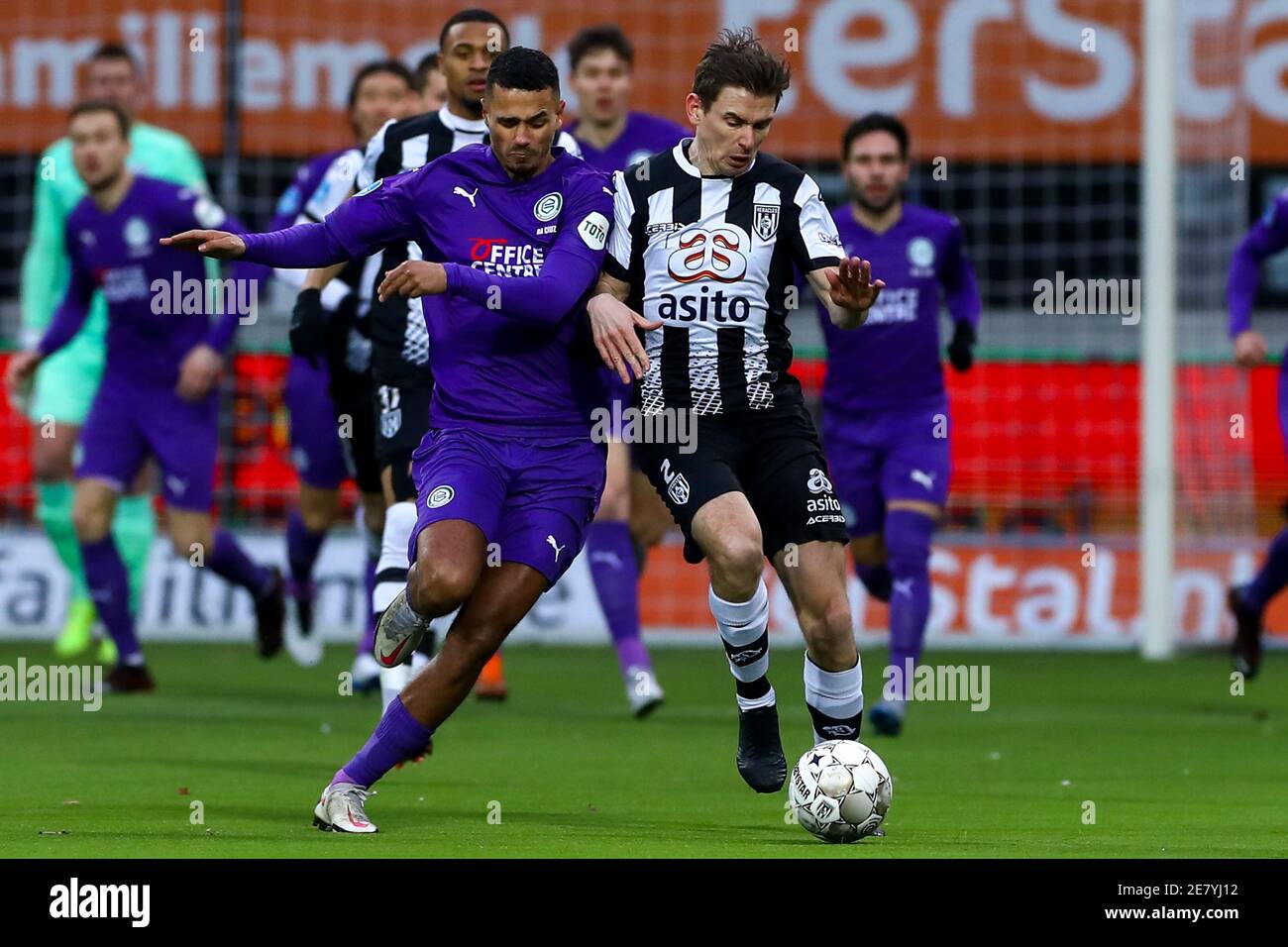 ALMELO, NETHERLANDS - JANUARY 30: Alessio da Cruz of FC Groningen, Tim ...