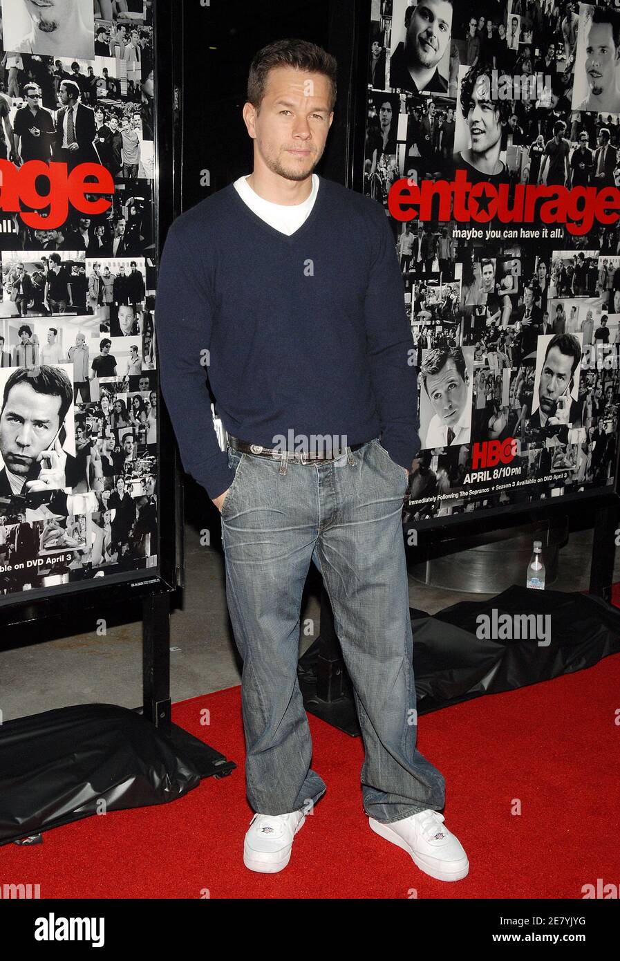 Mark Wahlberg attends the premiere of HBO's 'Entourage' season 3, held ...