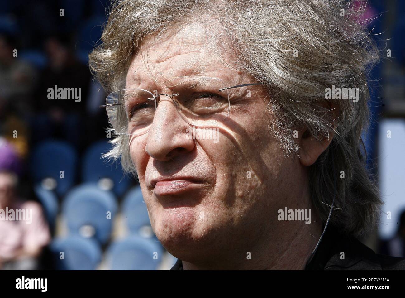 CA Brive's president Patrick Sebastien during the top 14, Stade ...