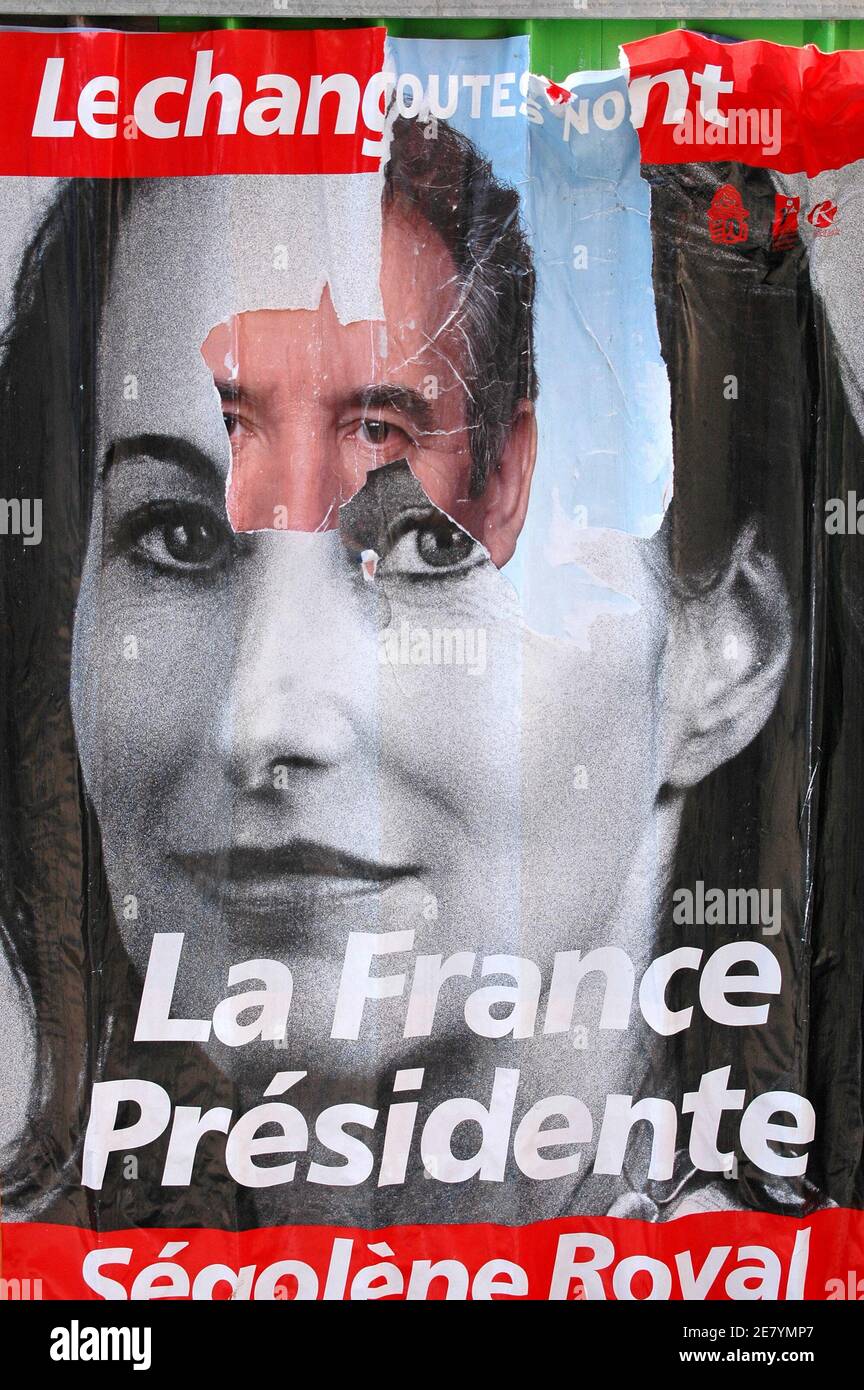Two weeks prior to the presidential election, Paris' walls and ...