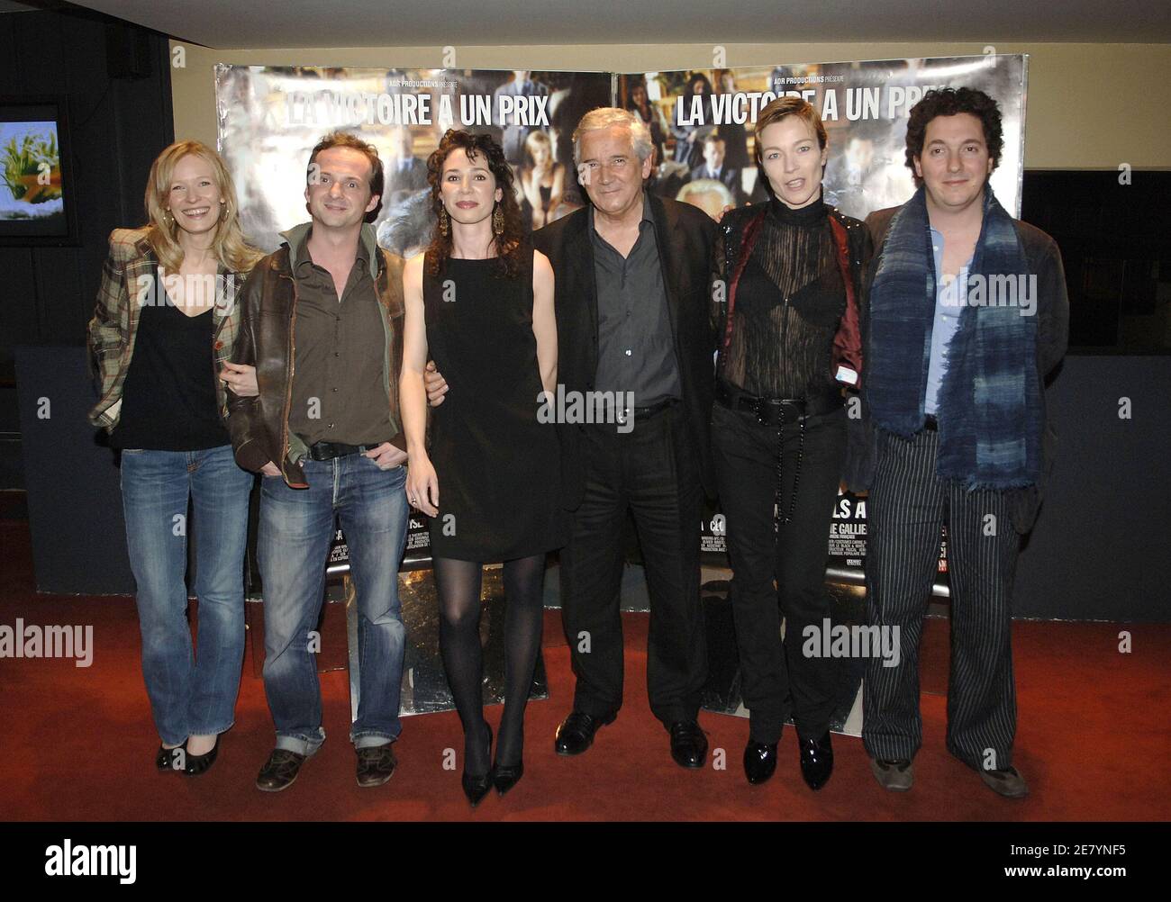 The cast, (l to r) Sophie Broustal, Cyril Couton, Isabelle Le Nouvelle ...