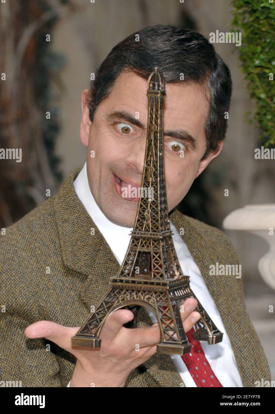 "British comedian and actor Rowan Atkinson poses for pictures with a ...