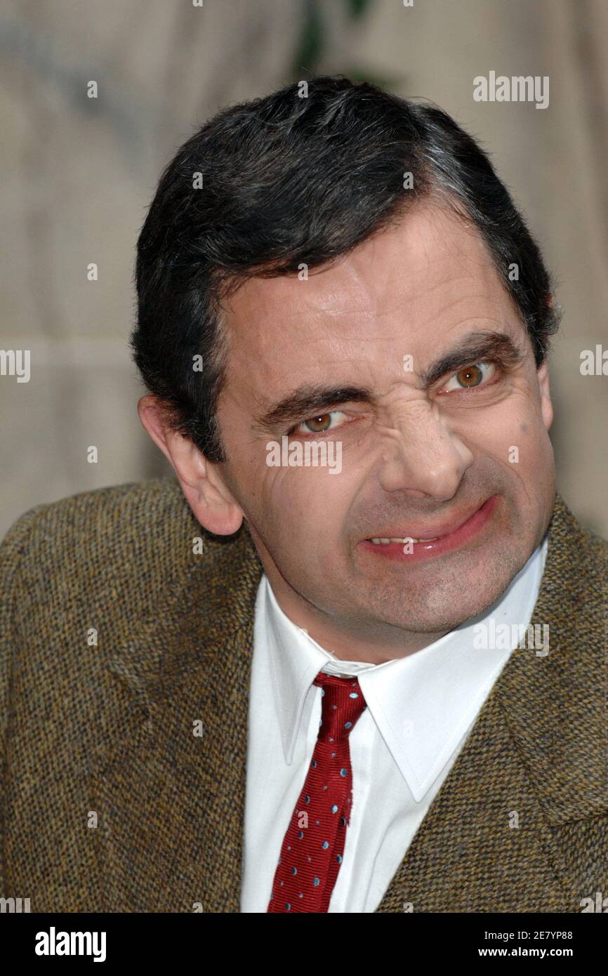 "British comedian and actor Rowan Atkinson poses for pictures with a ...