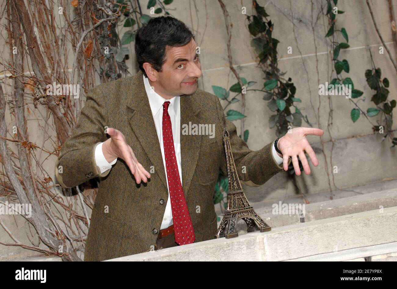 "British comedian and actor Rowan Atkinson poses for pictures with a ...