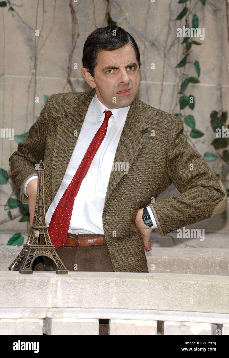 "British comedian and actor Rowan Atkinson poses for pictures with a ...
