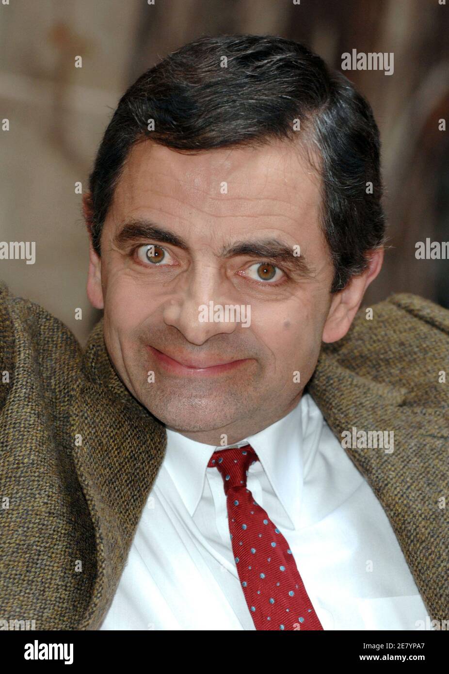 "British comedian and actor Rowan Atkinson poses for pictures with a ...