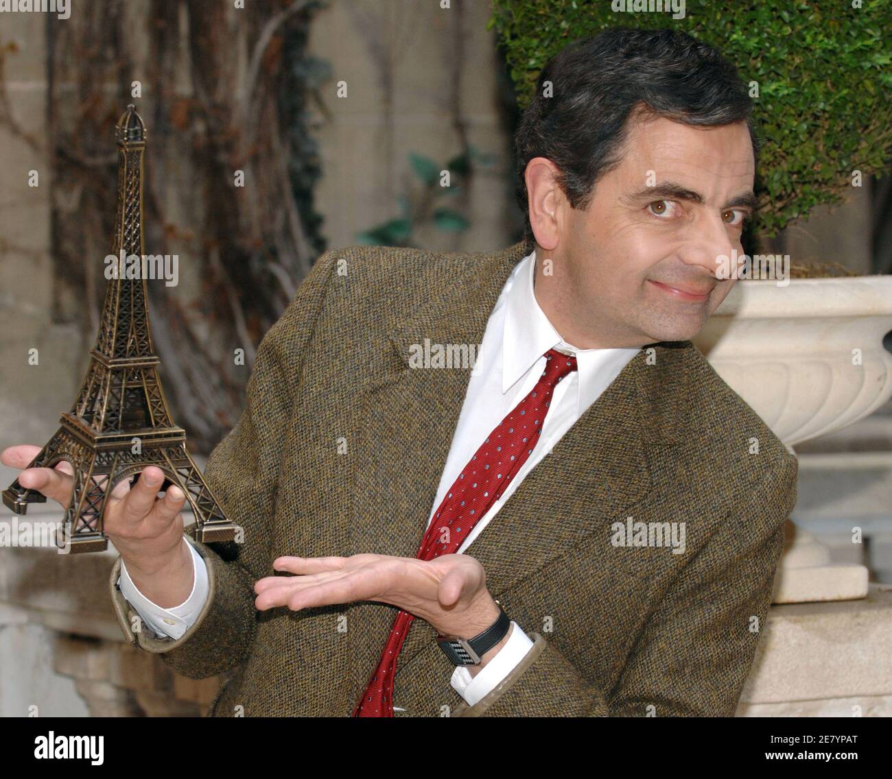 "British comedian and actor Rowan Atkinson poses for pictures with a ...