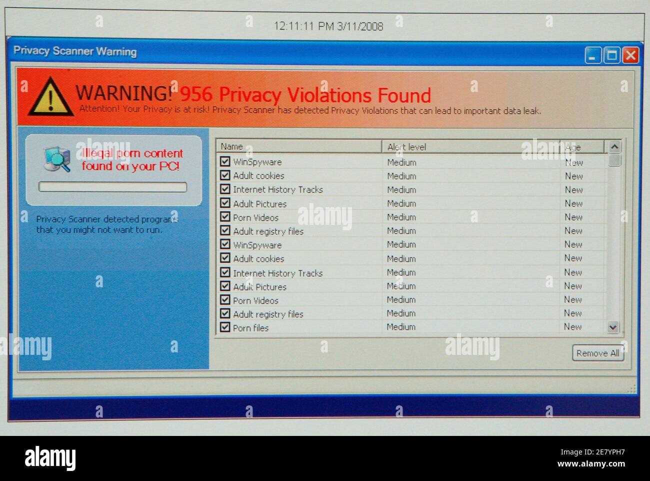 Scareware image hi-res stock photography and images - Alamy