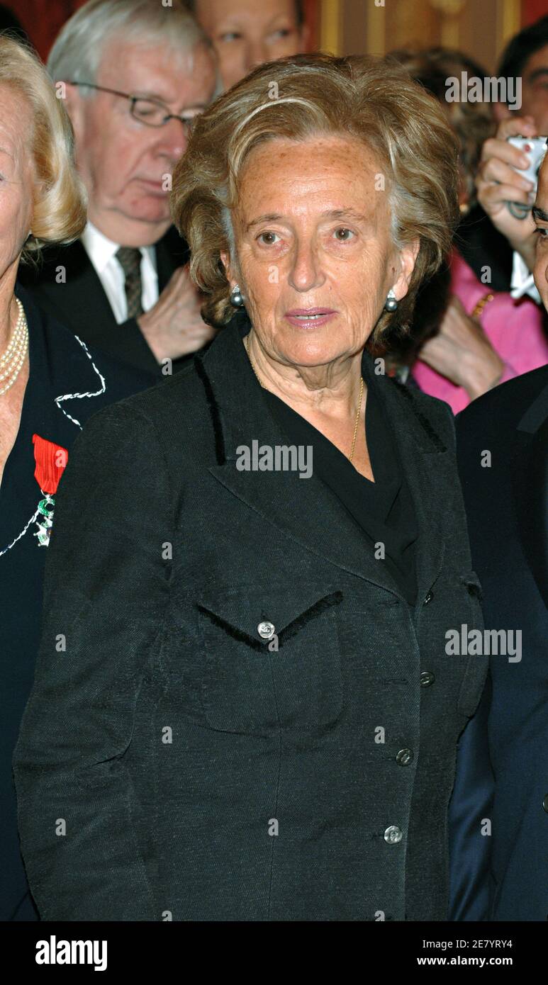 French First Lady Bernadette Chirac pictured during a ceremony held at ...