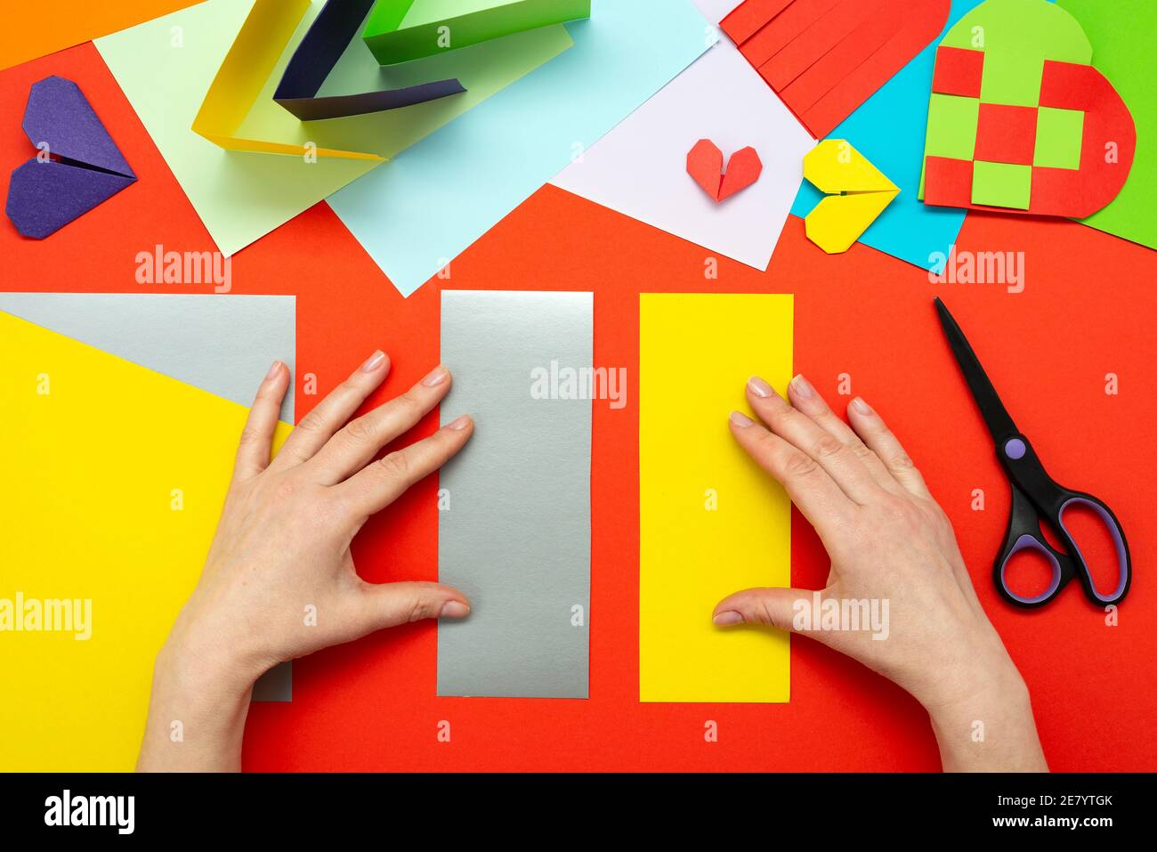 DIY instruction. Step by step guide. The process of making a paper ...