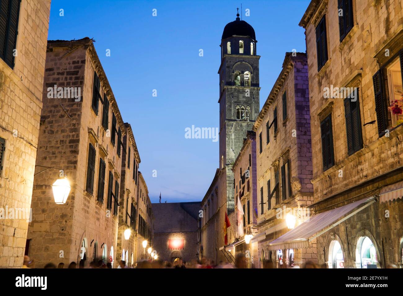 Dubrovnik , Croatia, night view Stock Photo - Alamy