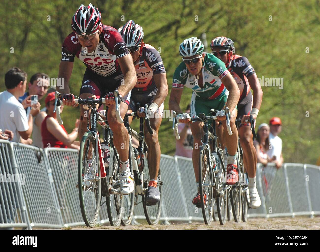 Denmark's Lars Michaelsen of team CSC in action during the 105th Paris ...