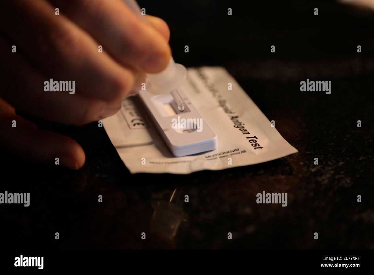 Corona antigen test, quick test Stock Photo - Alamy