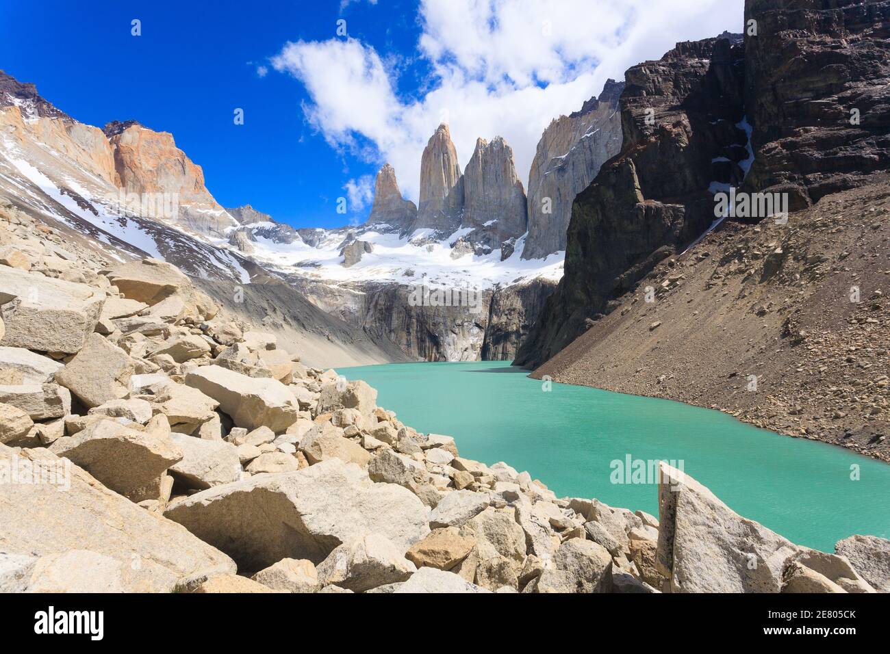 Torres del Paine National Park view, Chile. Chilean Patagonia landscape ...