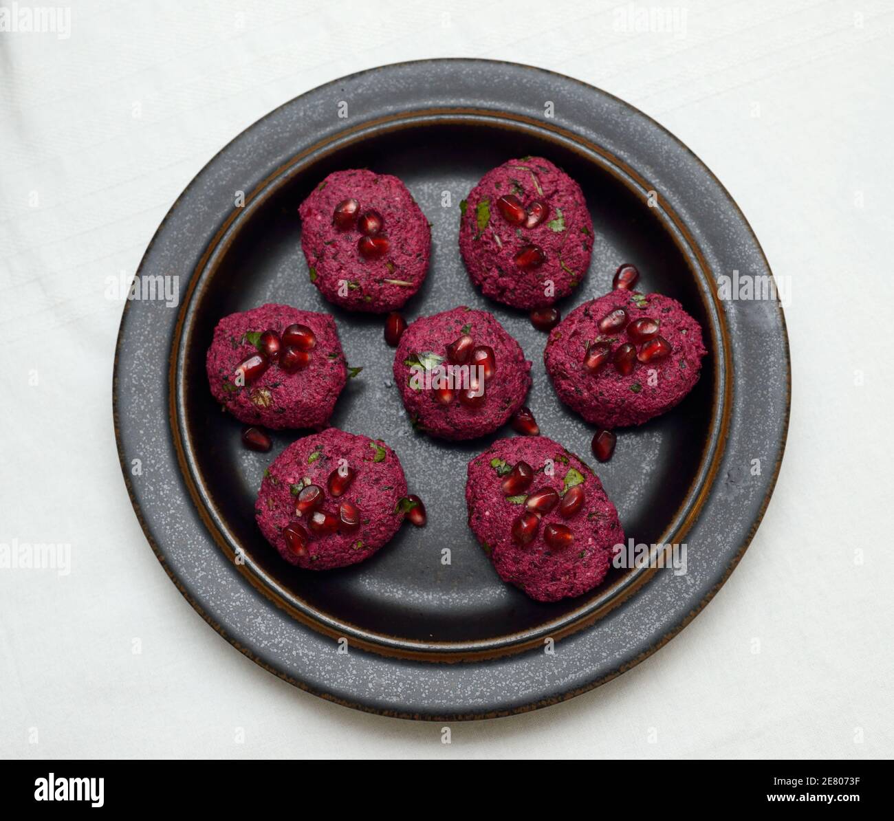 beetroot pkhali is a traditional Georgian dish of chopped and minced ...