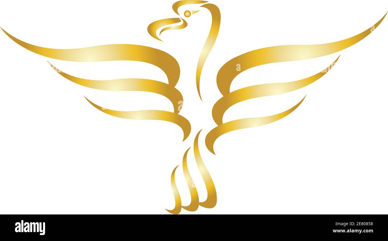 Fire bird eagle in Stock Vector Images - Alamy