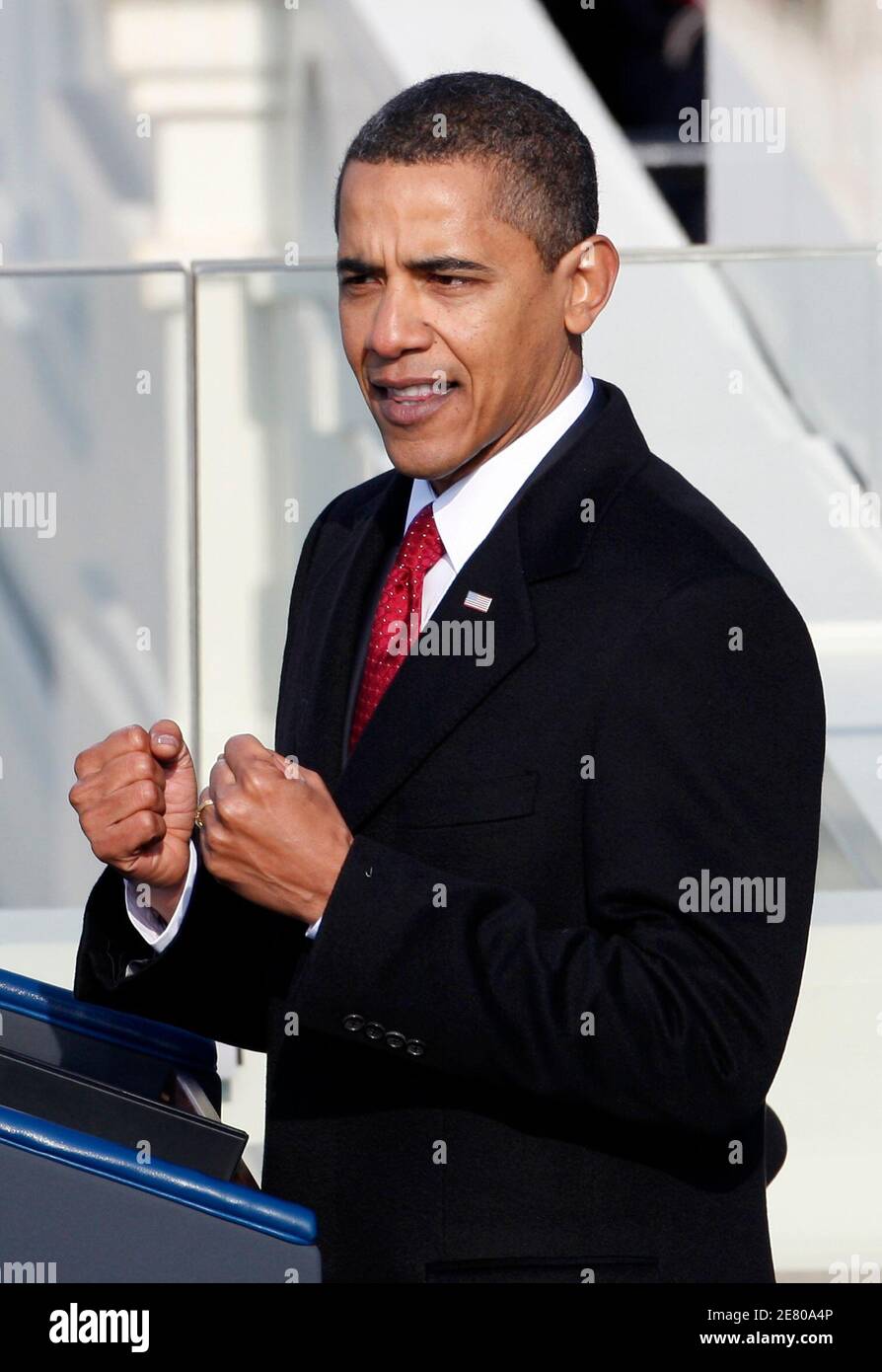 Barack obama, inauguration, speech hi-res stock photography and images ...