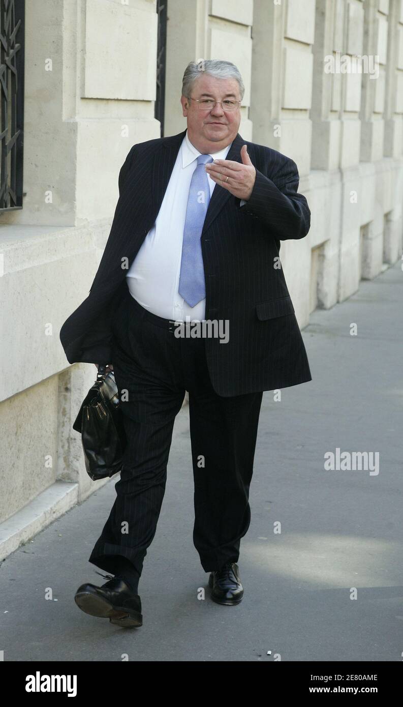 Daniel Vaillant arrives at National assembly in Paris, France on April ...