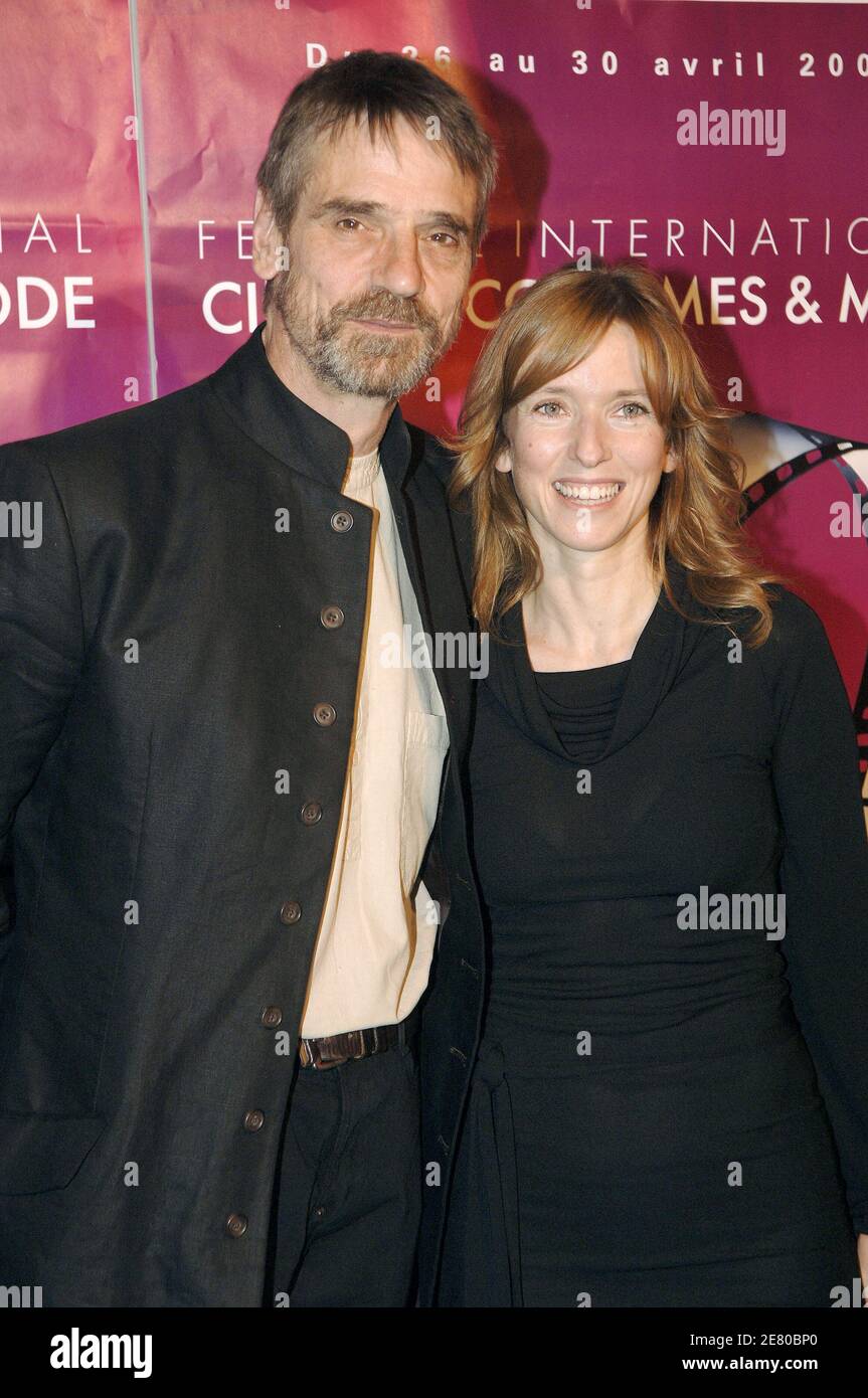 British actor Jeremy Irons and French actress Lea Drucker attend the ...