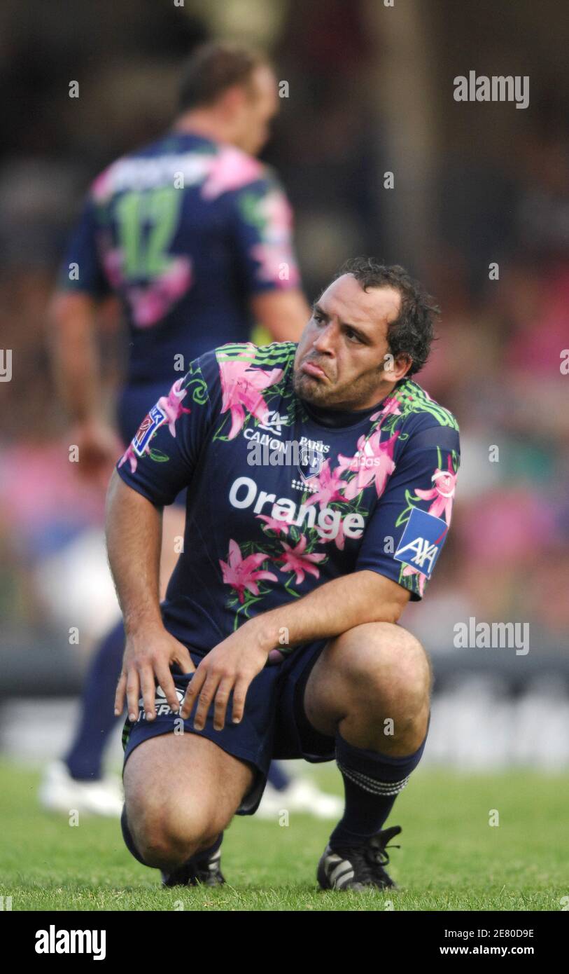 Stade Francais' Rodrigo Roncero during the French Top 14 rugby union ...