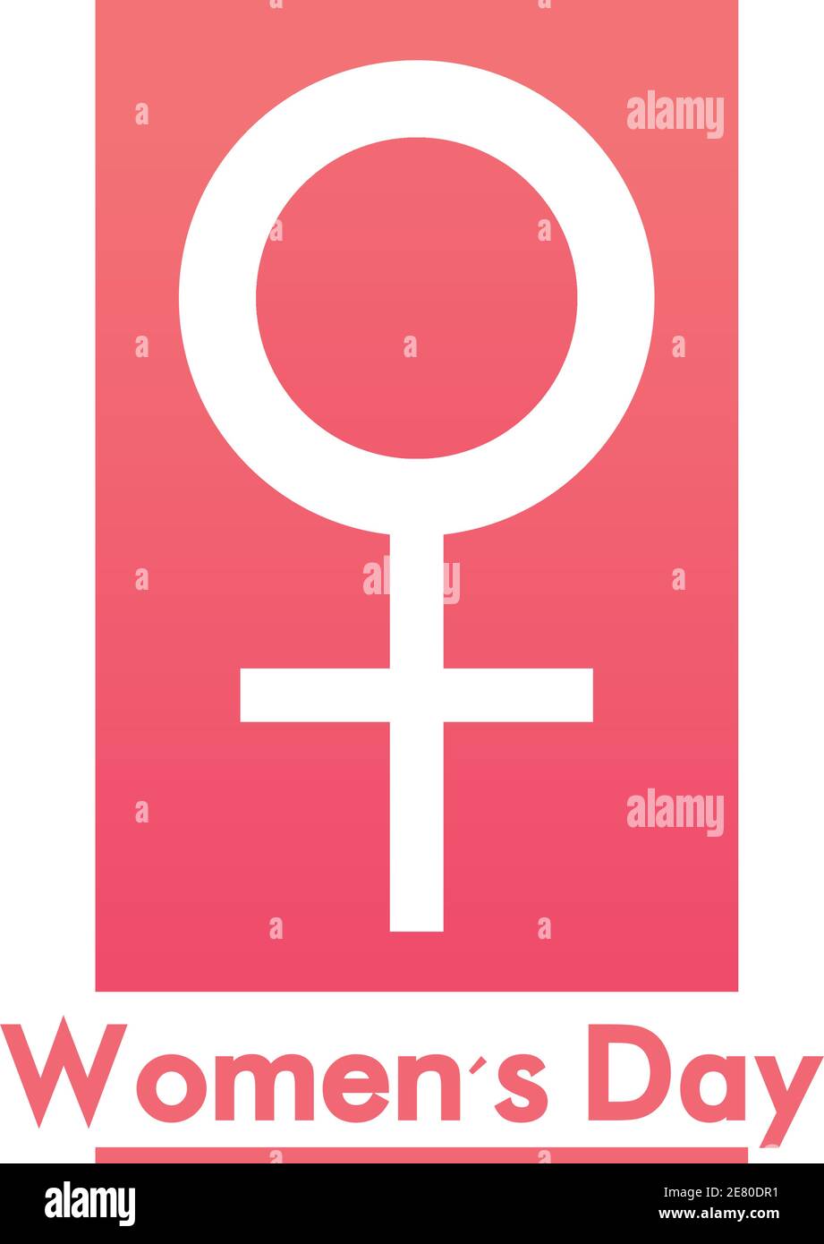 womens day greeting card gender female sign white background vector ...