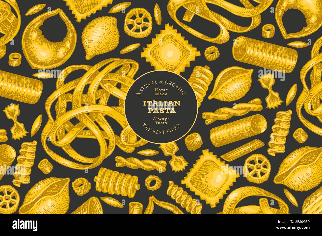 Vintage Pasta Illustration