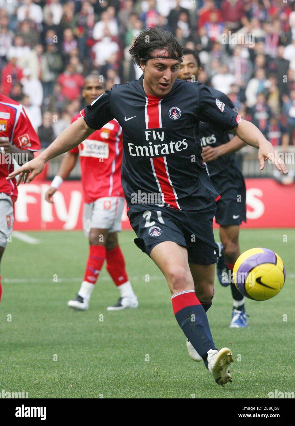 Psg's Rodriguez during the French Championship , PSG vs Olympic ...