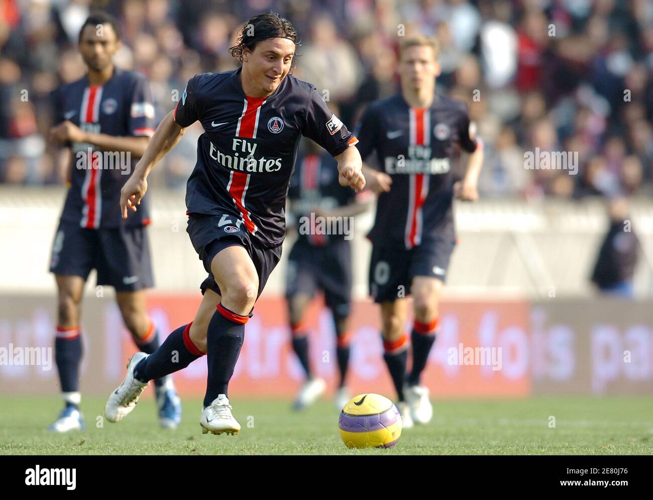 PSG's Rodriguez during the French Championship , PSG vs Olympic ...