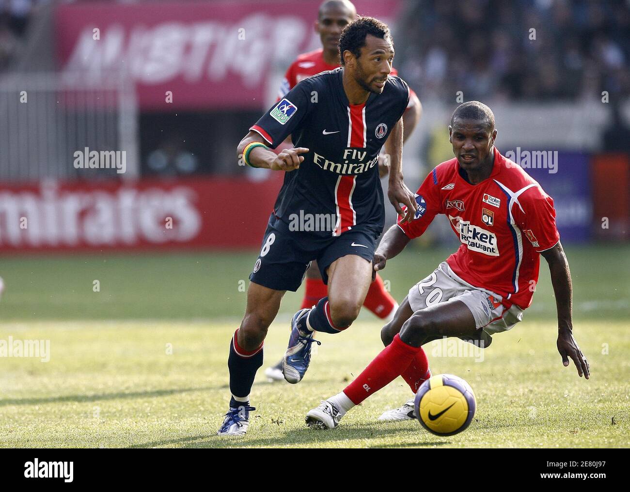 PSG's Edouard Cisse during the French Championship , PSG vs Olympic ...