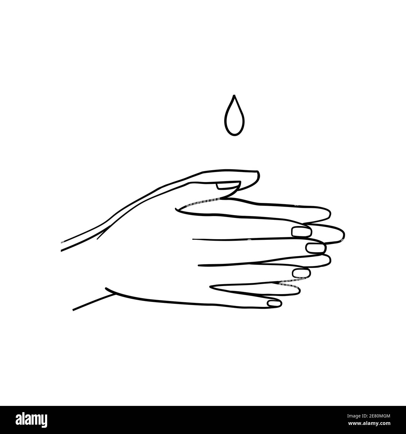 Hand hygiene icons hi-res stock photography and images - Alamy
