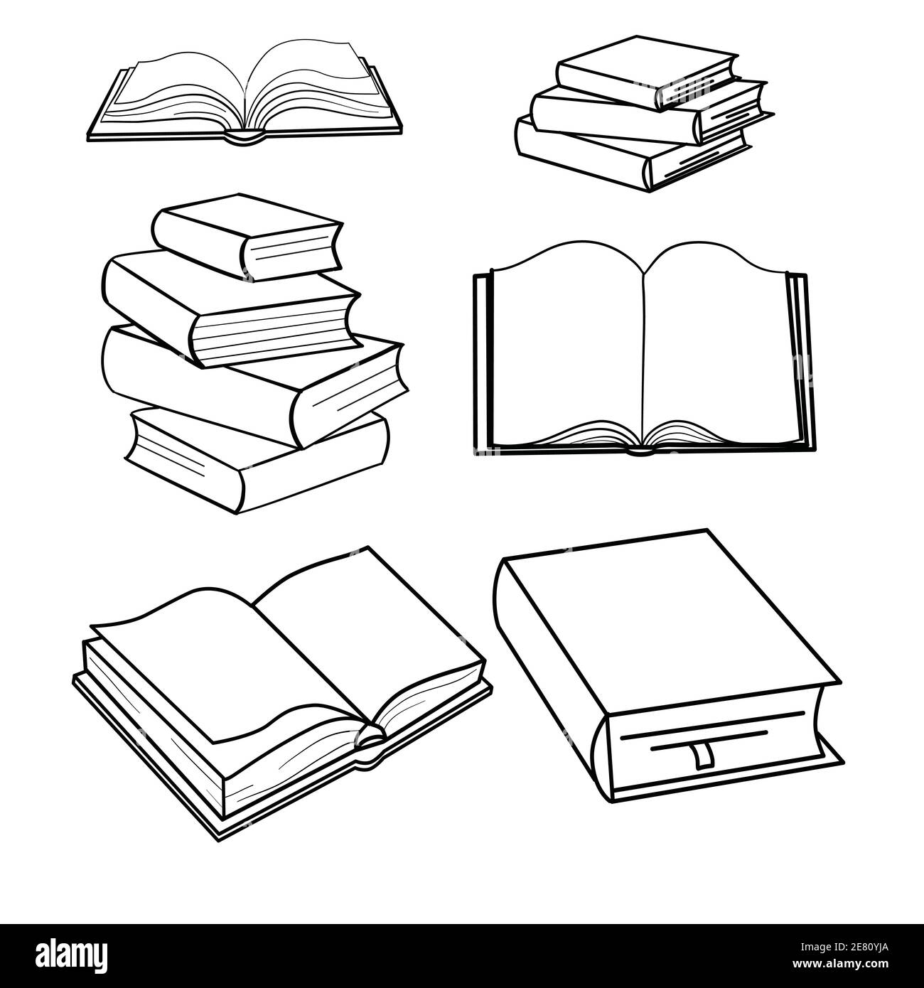 Set of sketches of books. Vector illustration Stock Vector Image & Art ...