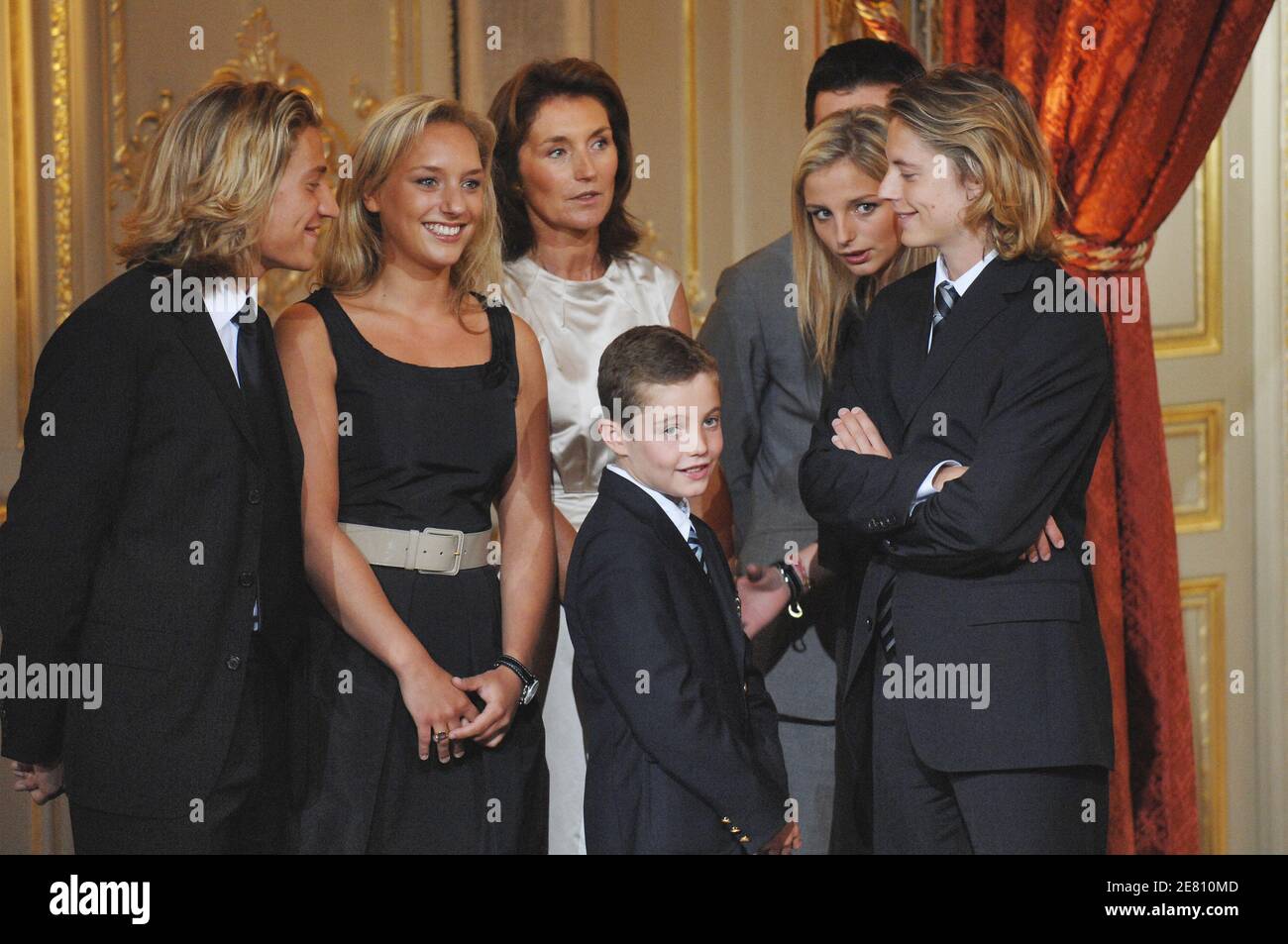 New First Lady Cecilia Sarkozy with her children Judith, Louis and ...