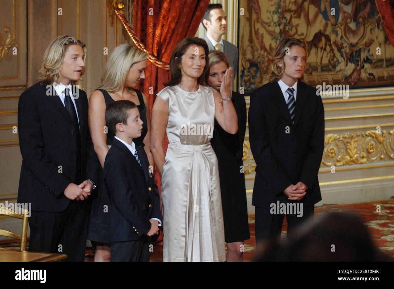 New First Lady Cecilia Sarkozy with her children Judith, Louis and ...