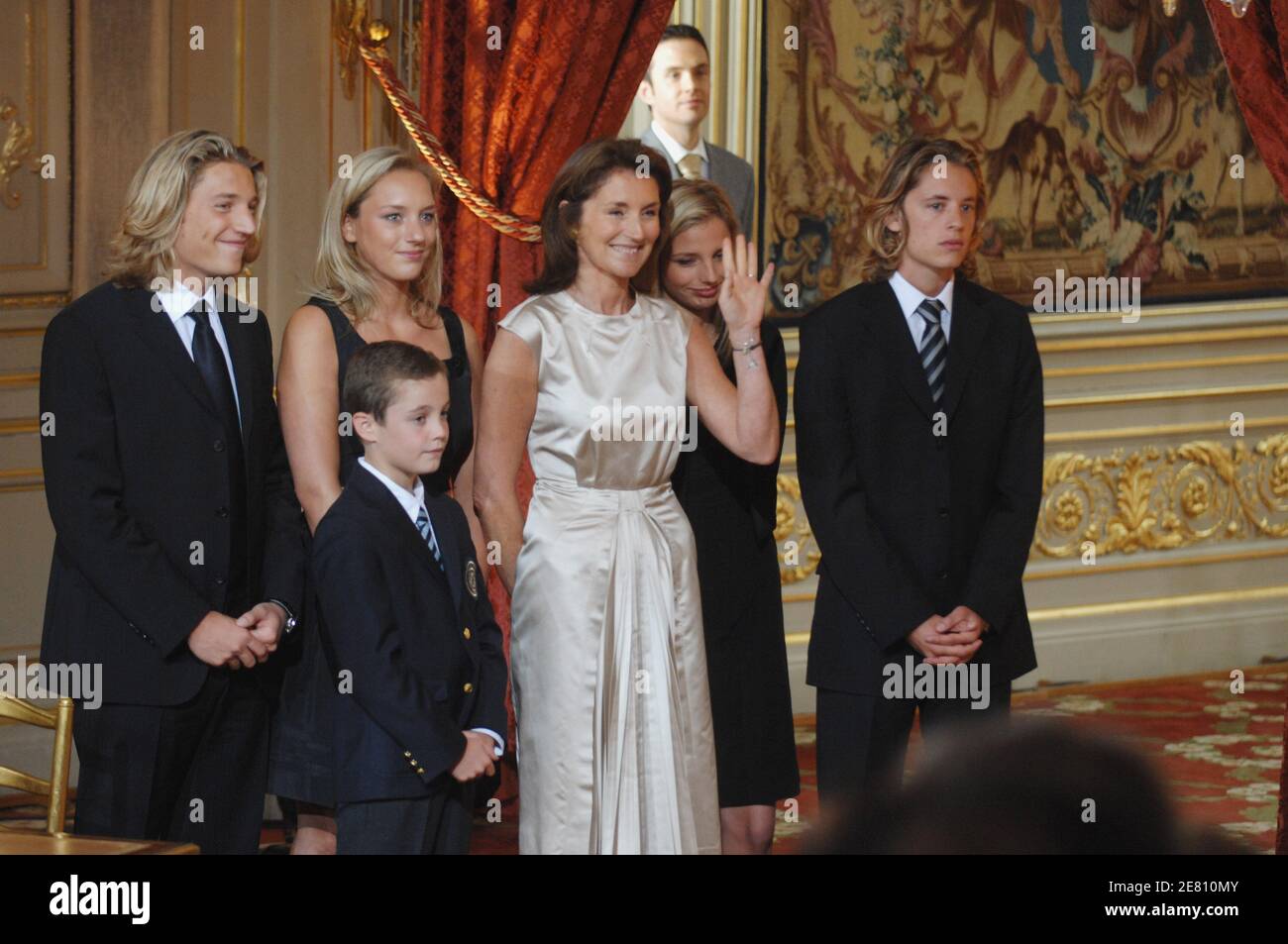New First Lady Cecilia Sarkozy with her children Judith, Louis and ...